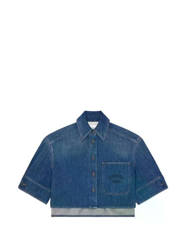 Givenchy Patch Pocket Short Sleeve Top - Blue