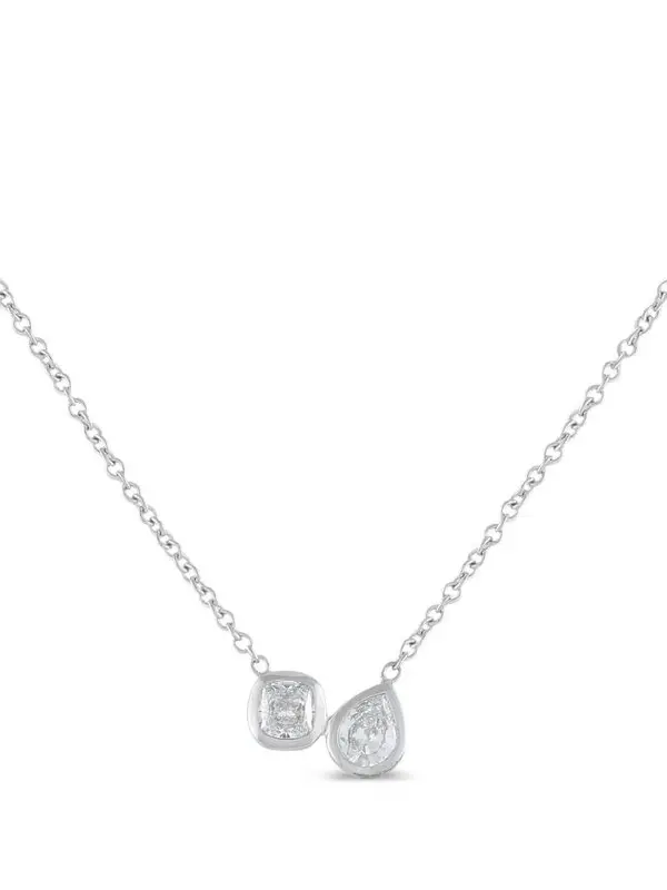 LB EXCLUSIVE 18k White Gold Diamond Pendant Necklace - Silver
