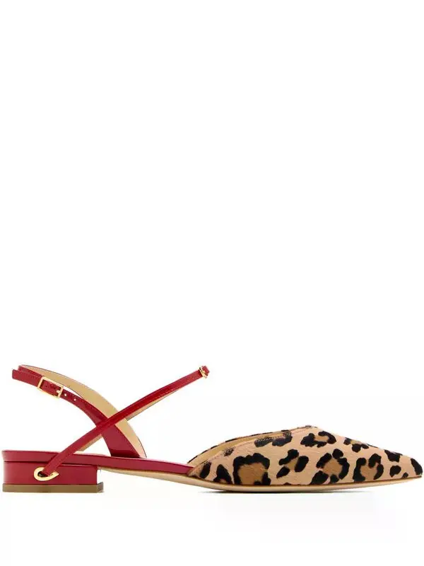 Jennifer Chamandi Vittorio Animal-print Slingback Pumps - Neutrals