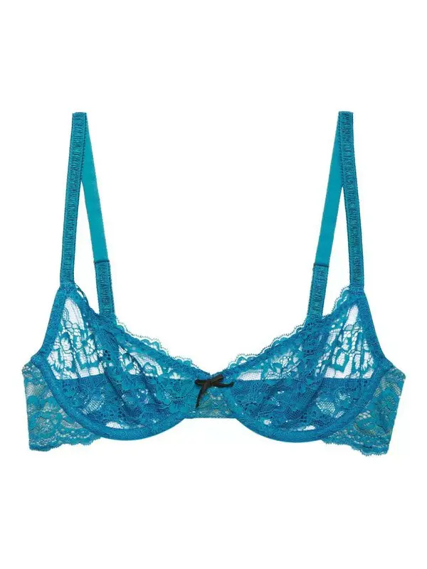 Fleur Du Mal Bianca Lace Bra - Blue