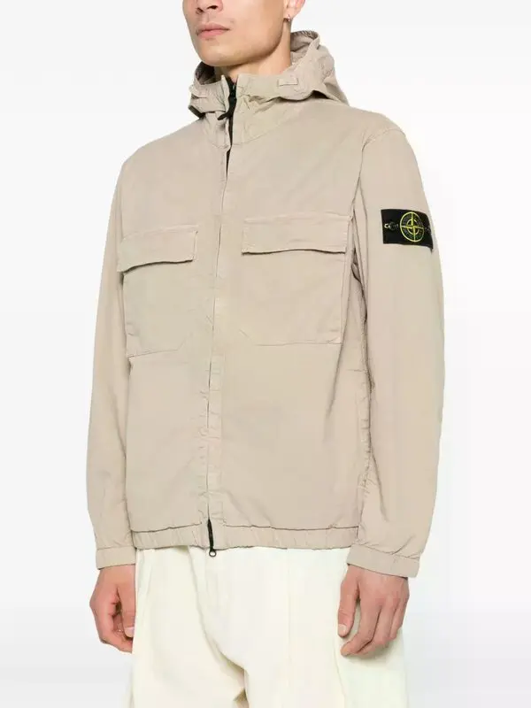 Stone Island Hooded Pocket Jacket - Neutrals