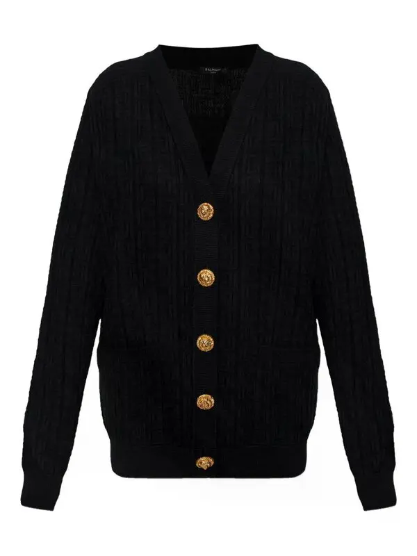 Balmain Textured Virgin Wool Knitwear
