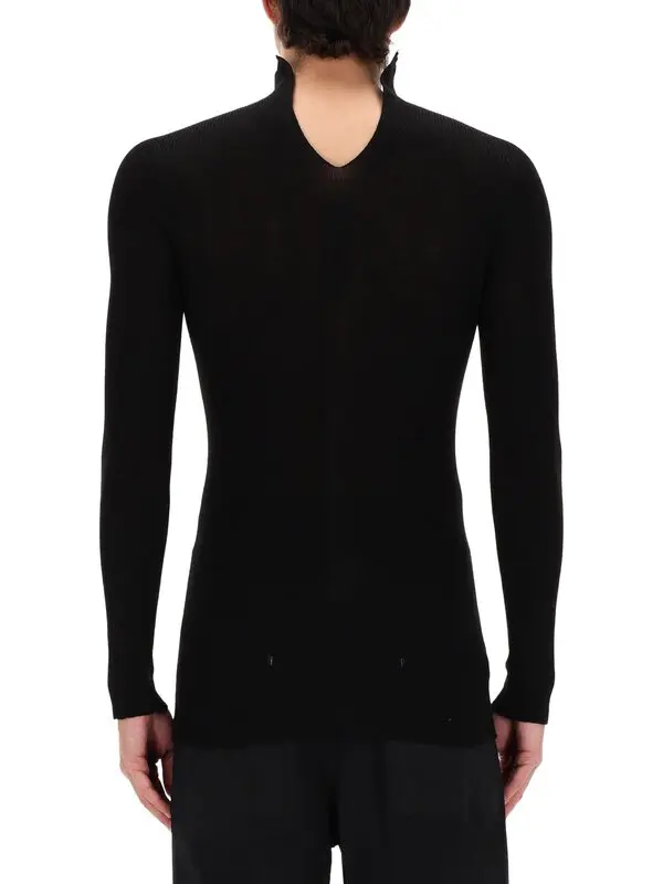 Rick Owens Ribbed Knit Tabard - Black