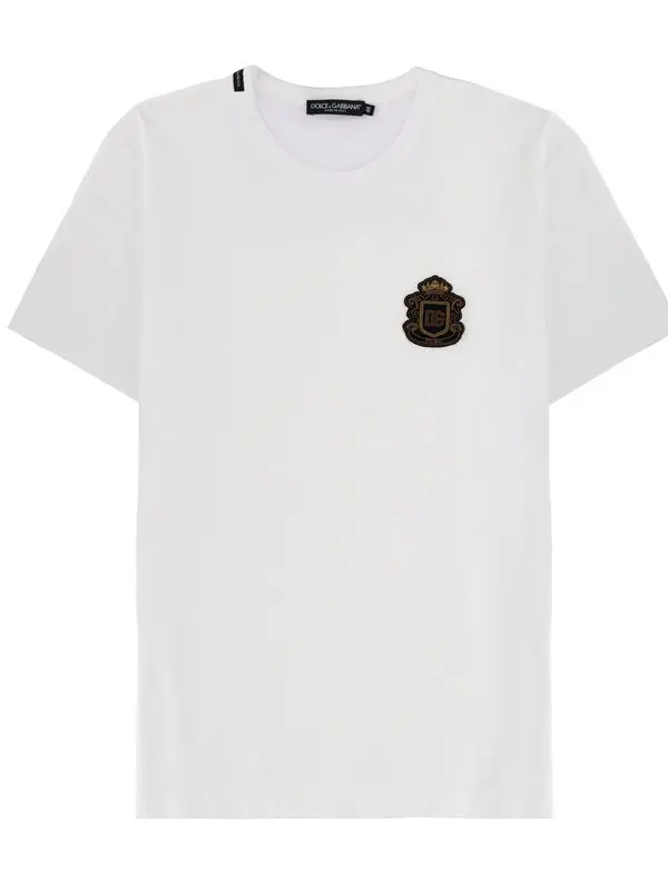 Dolce & Gabbana T-shirt With Heraldic Logo - White