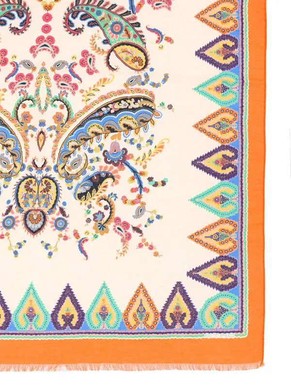 Etro Scarf With Floral Paisley Pattern - Multicolour