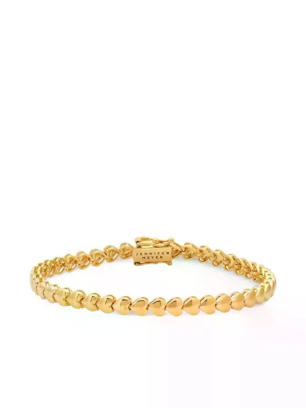 JENNIFER MEYER Heart Tennis Bracelet - Gold