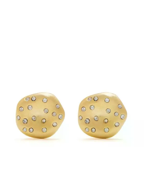 LYNYER Aurora Dust Embellished Stud Earrings - Gold
