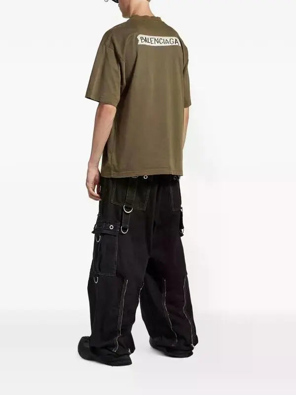 Balenciaga Logo Detail T-shirt - Brown