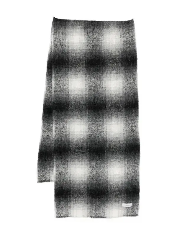 Emporio Armani Checked Scarf - Black