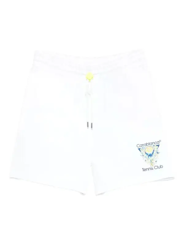 Casablanca Tennis Club Icon Shorts - White