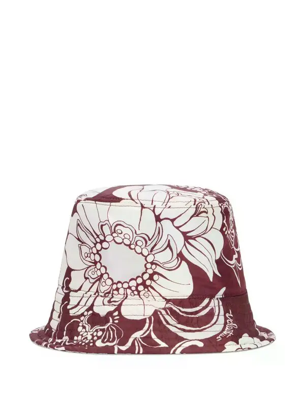 Valentino Garavani Floral-print Bucket Hat - White