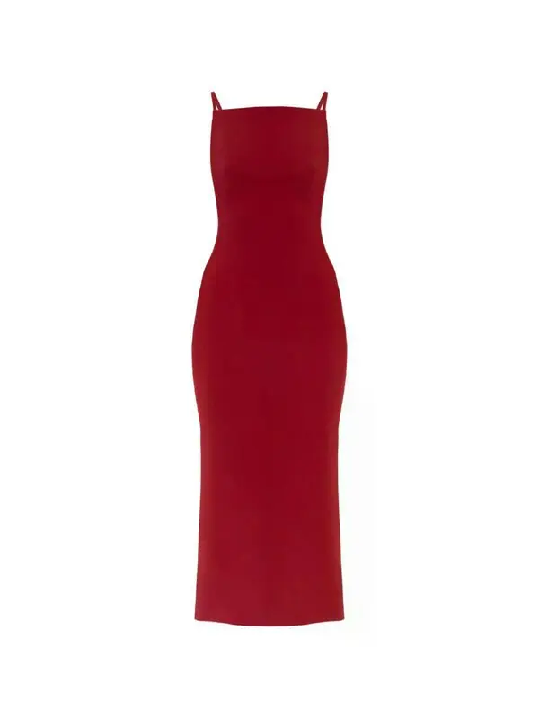 Givenchy Square-neck Midi Dress - Red