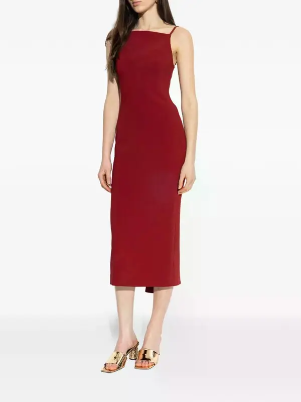 Givenchy Square-neck Midi Dress - Red