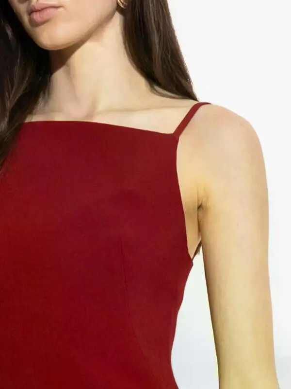Givenchy Square-neck Midi Dress - Red