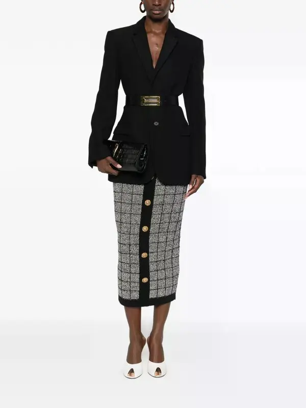 Balmain Buttoned Midi Skirt