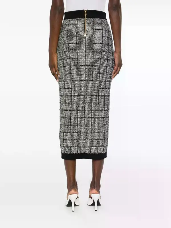 Balmain Buttoned Midi Skirt