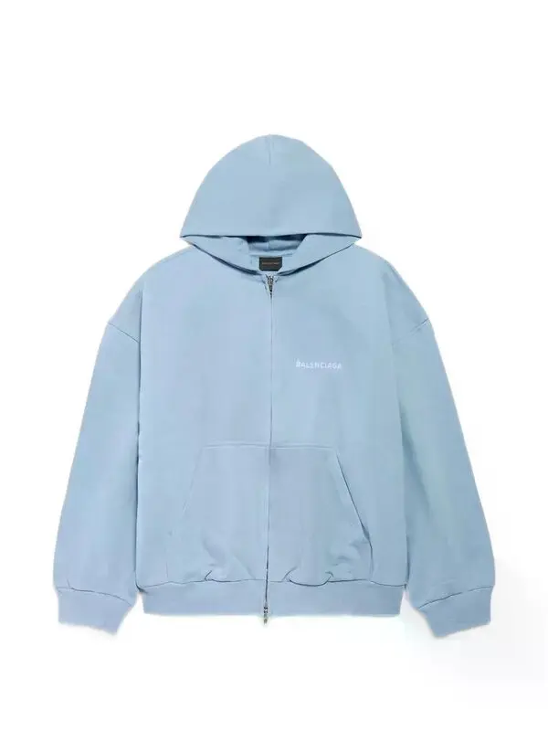 Balenciaga Zip-fastening Hoodie - Blue
