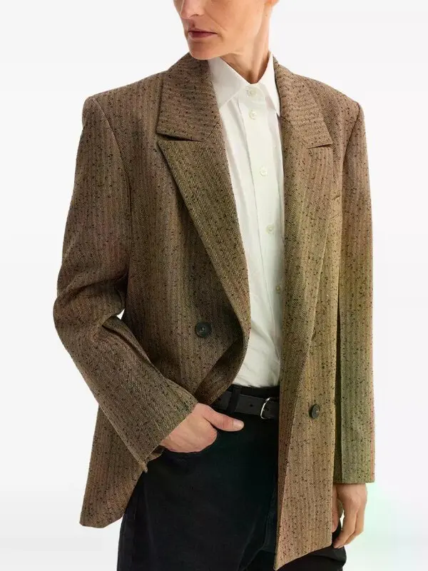 RÓHE Herringbone Double-breasted Blazer