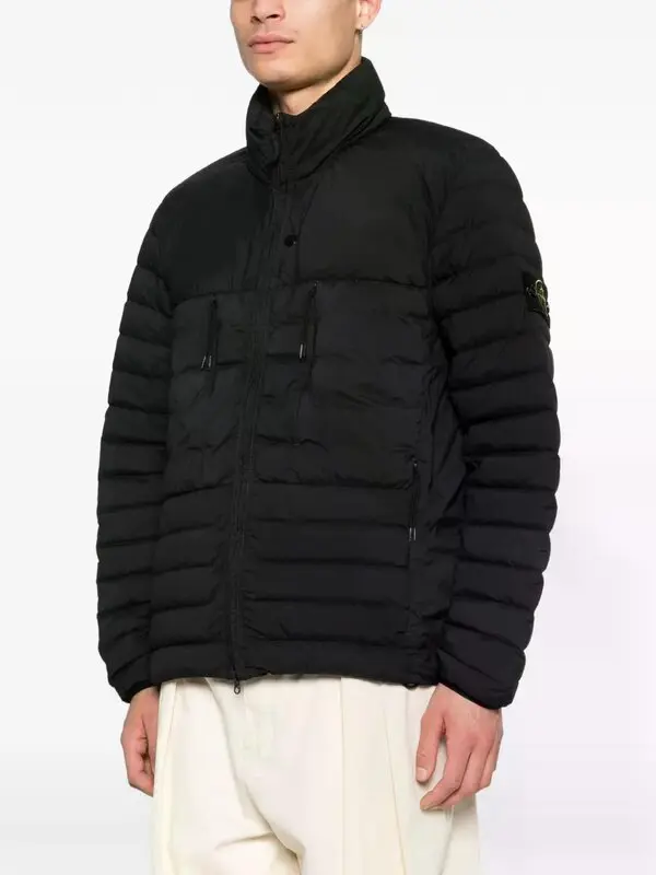 Stone Island High-collar Padded Jacket - Black