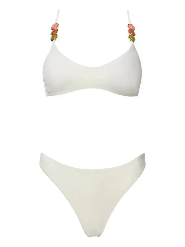 SOFIA ERHAN Giselle Beaded Bikini - White