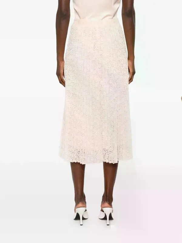 Ermanno Scervino Embroidered Pleated Midi Skirt