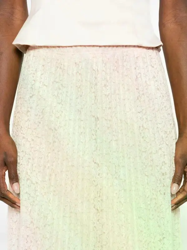 Ermanno Scervino Embroidered Pleated Midi Skirt