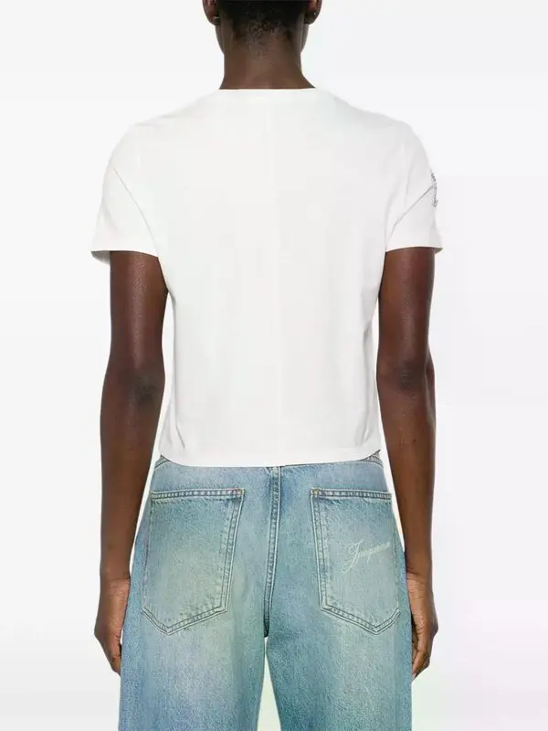 Alice + Olivia Star-Motif Cotton T-Shirt - White | Editorialist