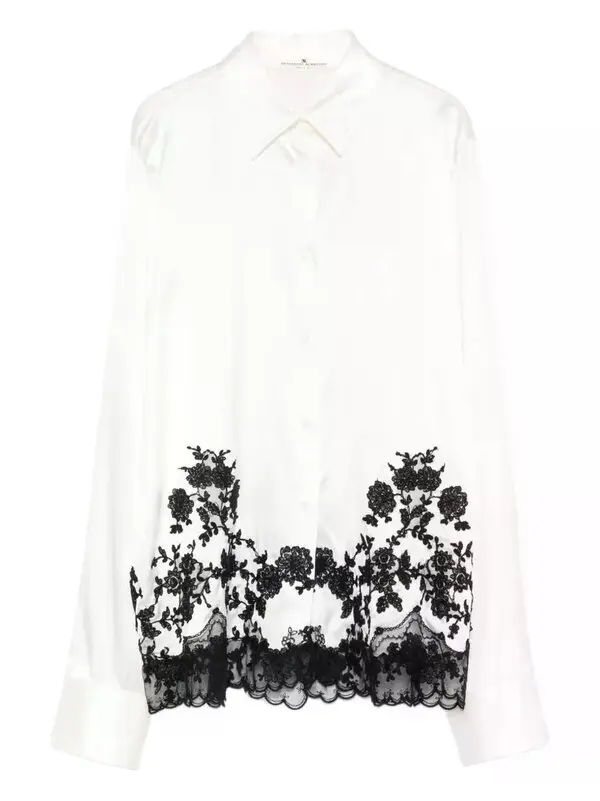 Ermanno Scervino Lace Embroidered Shirt - White