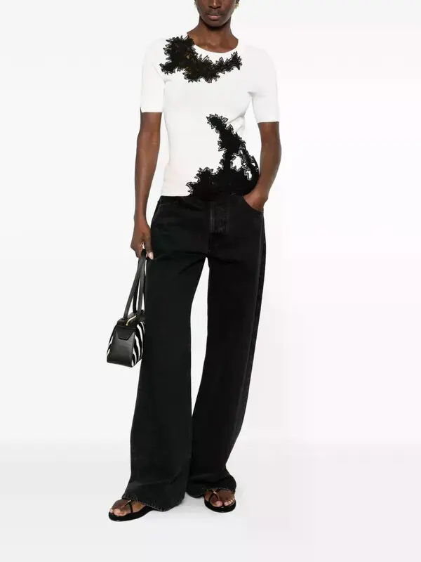 Ermanno Scervino Floral Appliqué T-shirt