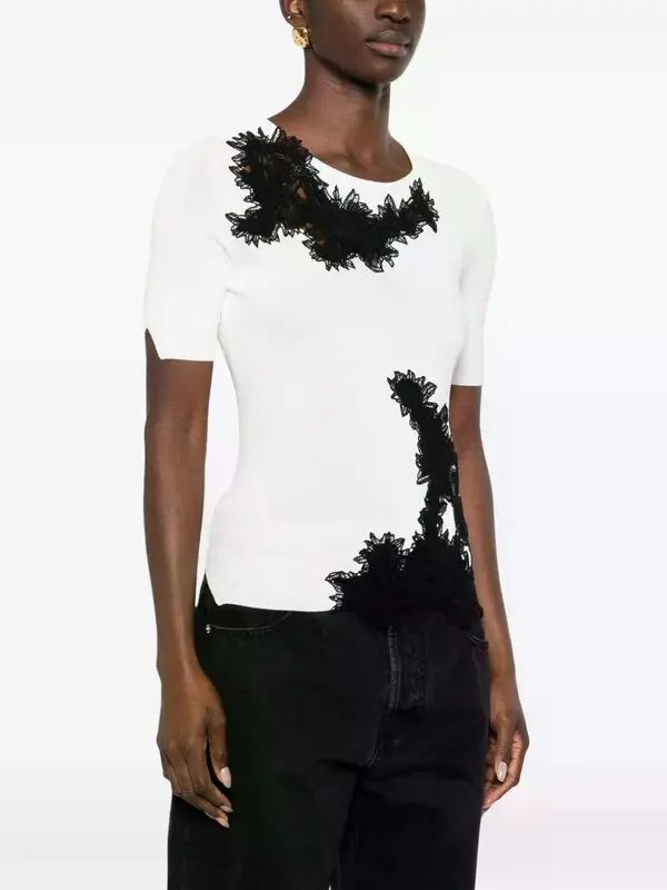 Ermanno Scervino Floral Appliqué T-shirt