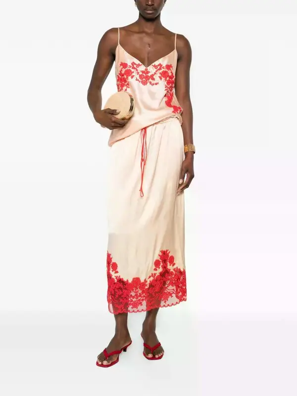Ermanno Scervino Floral Embroidered Top - Neutrals