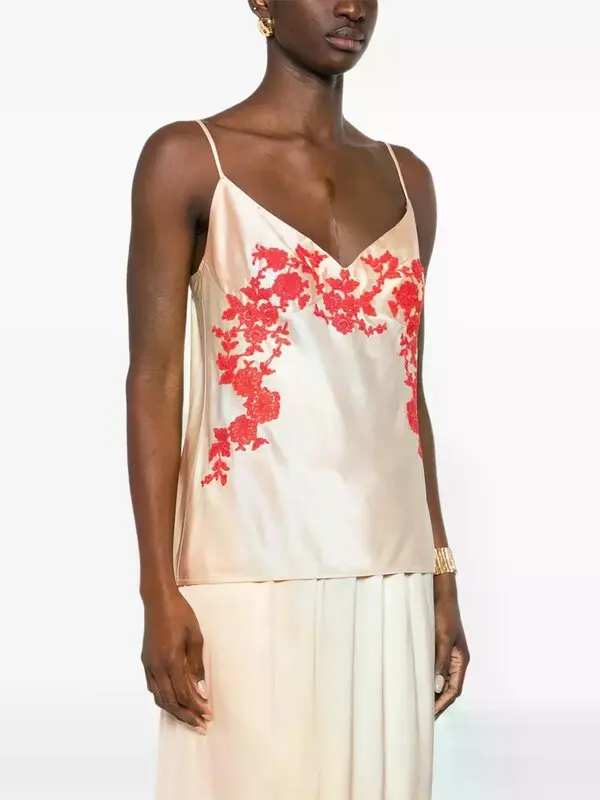 Ermanno Scervino Floral Embroidered Top - Neutrals