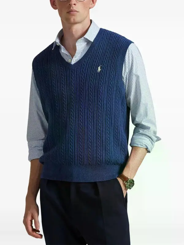 Polo Ralph Lauren Cable-knit Vest With Embroidered Logo