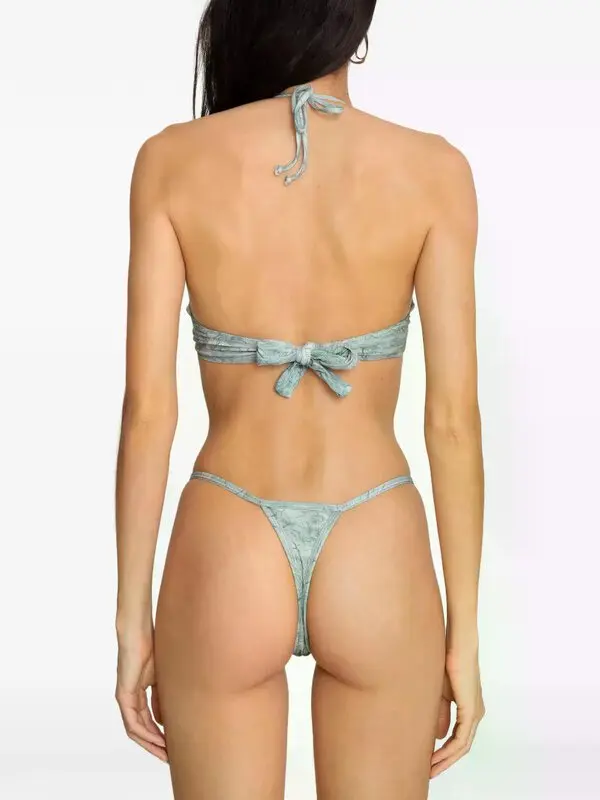 AMIR SLAMA Floral-print Swimsuit With Ring Detail