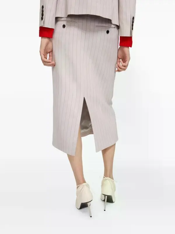 Acne Studios Pinstripe Midi Skirt
