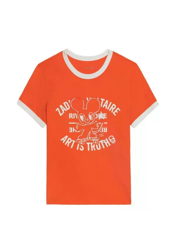 Zadig&Voltaire Woos T-shirt With Mouse Crest - Orange