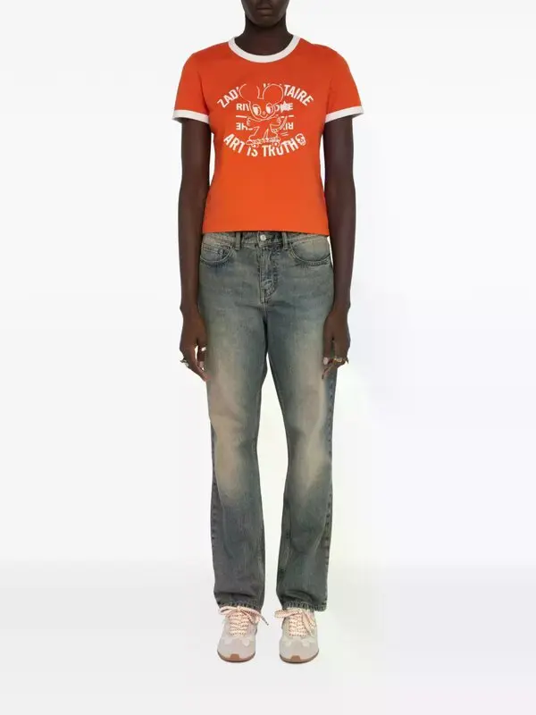 Zadig&Voltaire Woos T-shirt With Mouse Crest - Orange