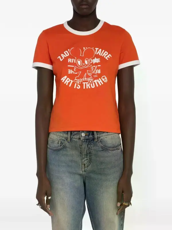 Zadig&Voltaire Woos T-shirt With Mouse Crest - Orange