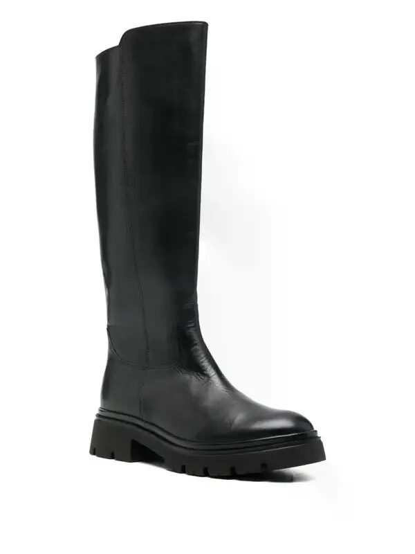 Gabor Lug-sole Leather Knee-high Boots