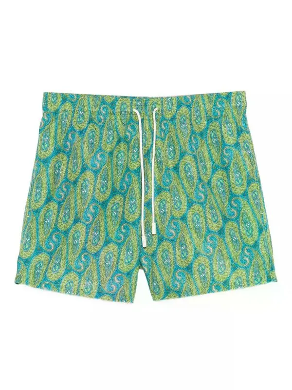Etro Paisley Swim Shorts - Green