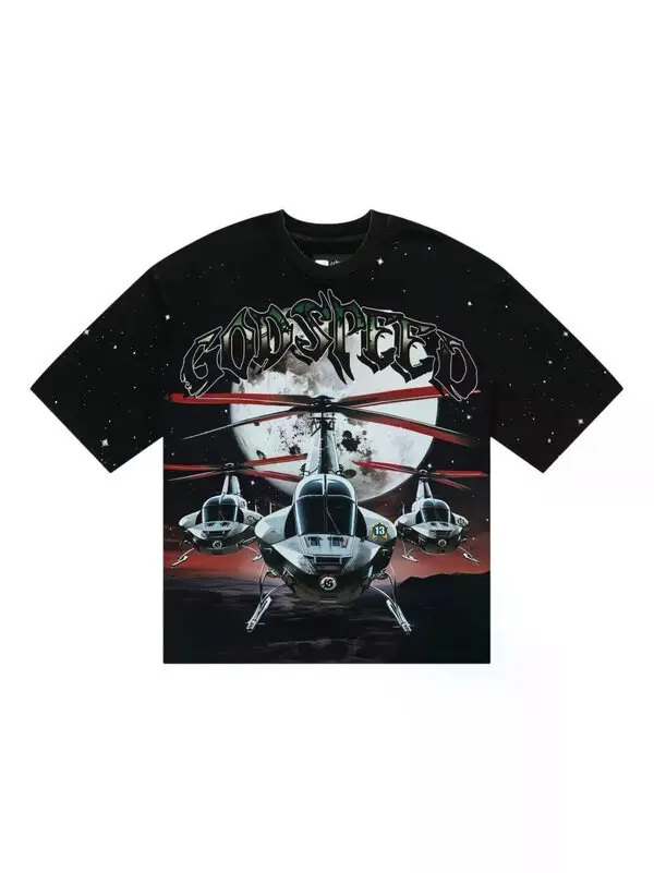 GODSPEED Air Strike Graphic-print T-shirt - Black