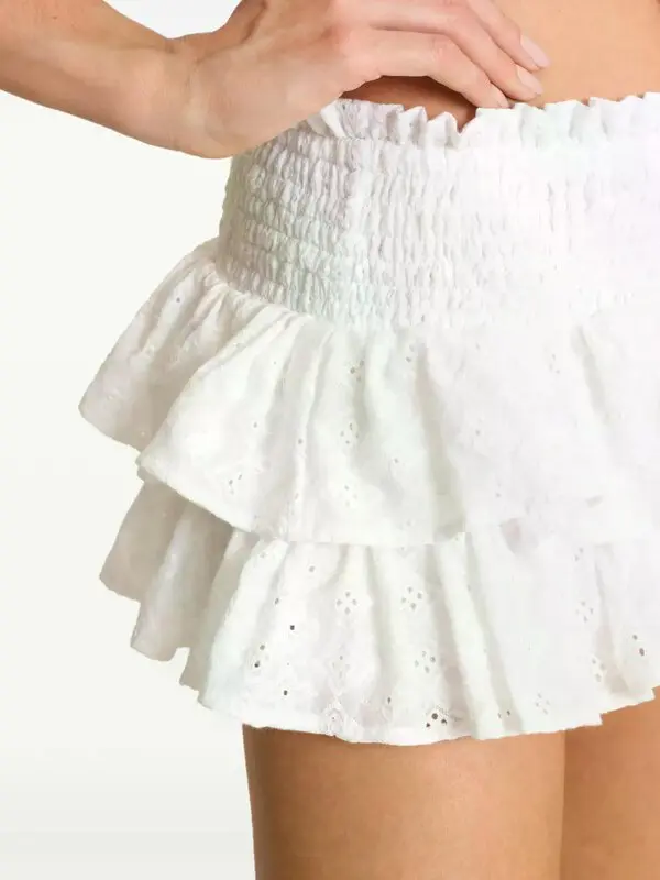 AMIR SLAMA Ruffled Tier Mini Skirt