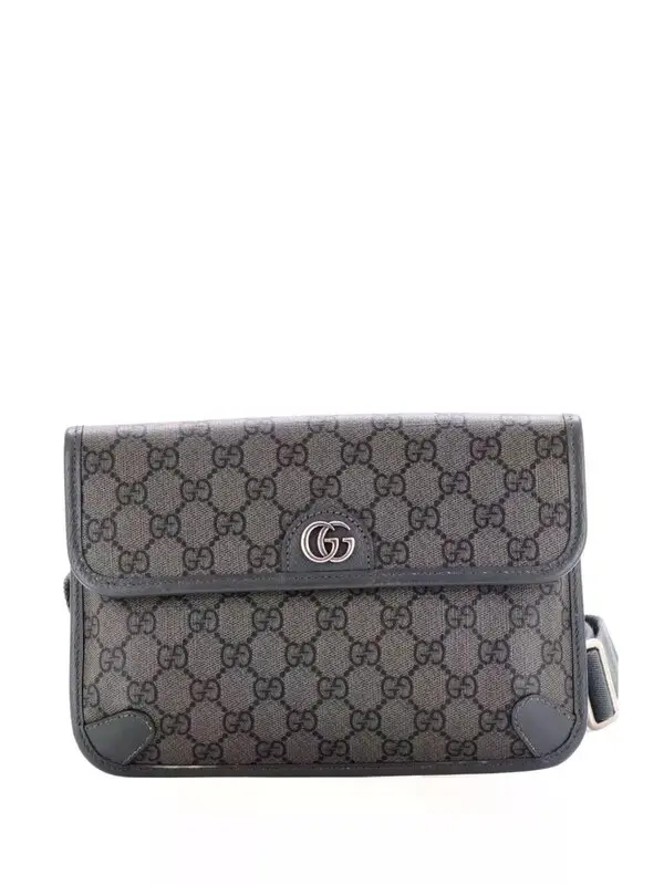 Gucci Ophidia Flap Gg Coated Canvas Belt Bag