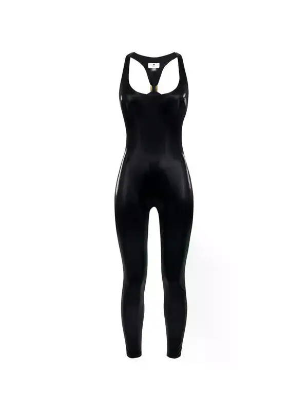 Elisabetta Franchi Vinyl Jumpsuit - Black