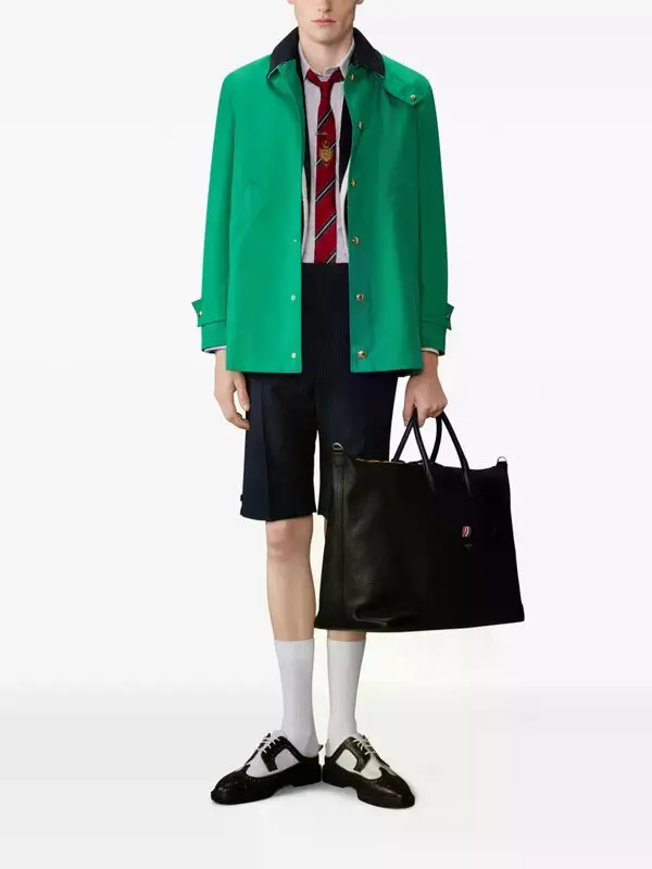 Thom Browne Corduroy-collar Overcoat