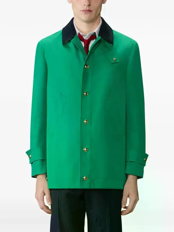 Thom Browne Corduroy-collar Overcoat