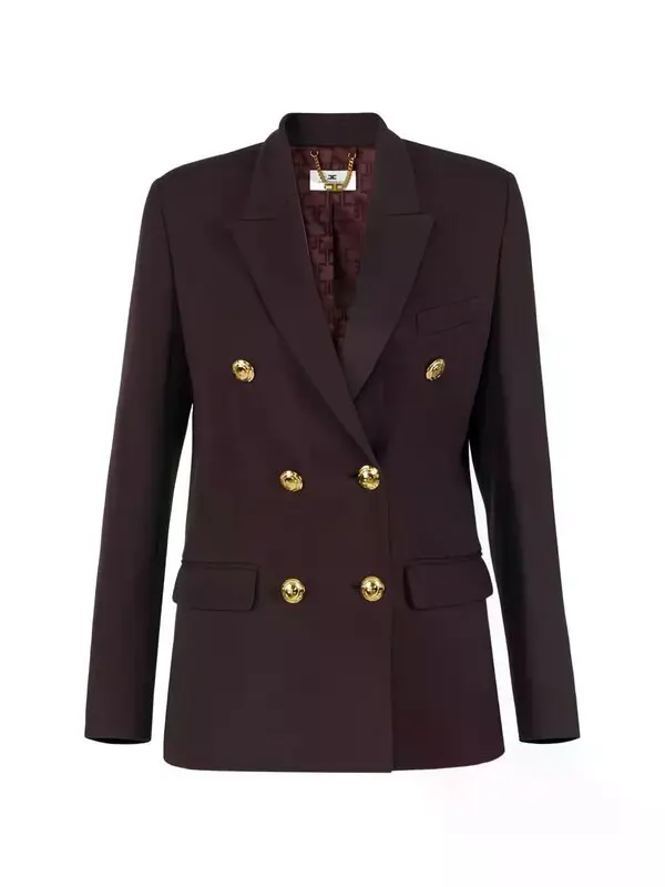 Elisabetta Franchi Double-breasted Blazer With Gold-tone Buttons