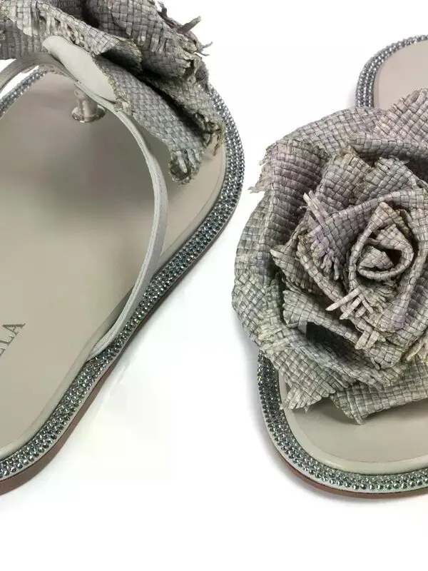 LE SILLA Floral-embellishment Sandals - Grey