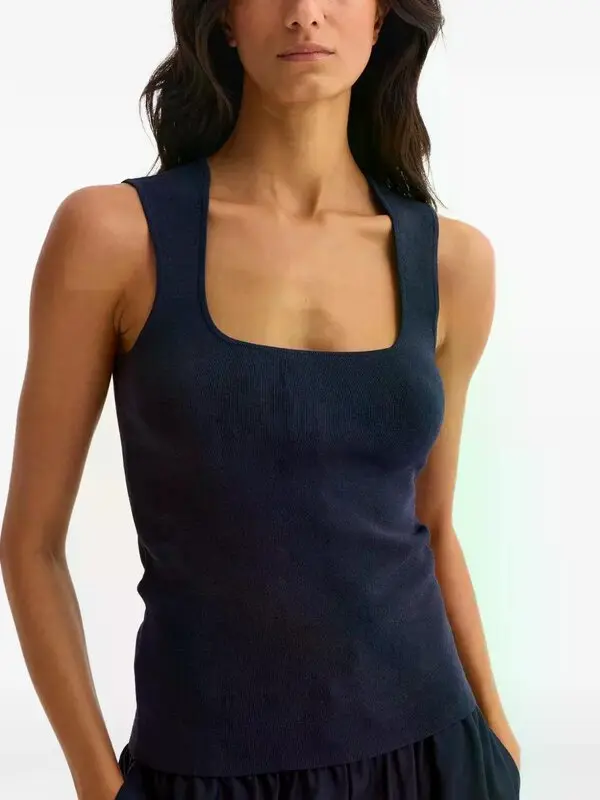 RÓHE Sleeveless Square-neck Top