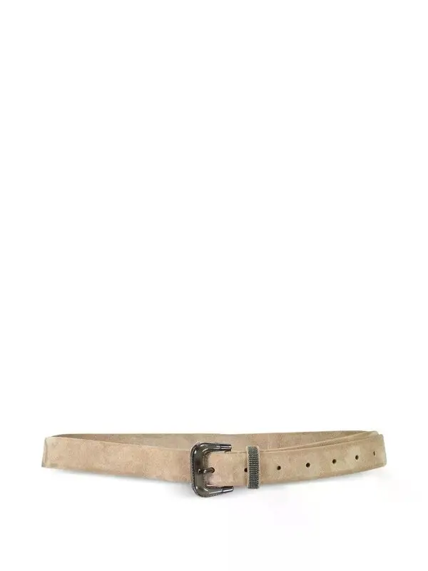 Brunello Cucinelli Mini Horn Frame Belt - Brown